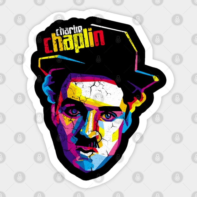 CHARLIE CHAPLIN WPAP ART - Charlie Chaplin - Sticker | TeePublic CHARLIE CHAPLIN WPAP ART - Charlie Chaplin - Sticker | TeePublic
